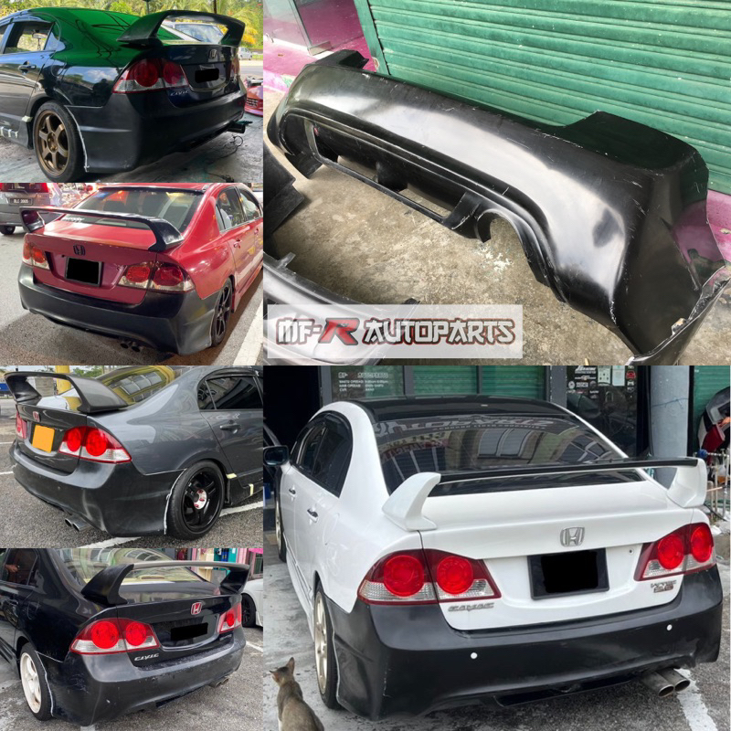 REAR BUMPER FD TYPE R (FRP) COPY ORI FOR HONDA CIVIC FD | Shopee Malaysia