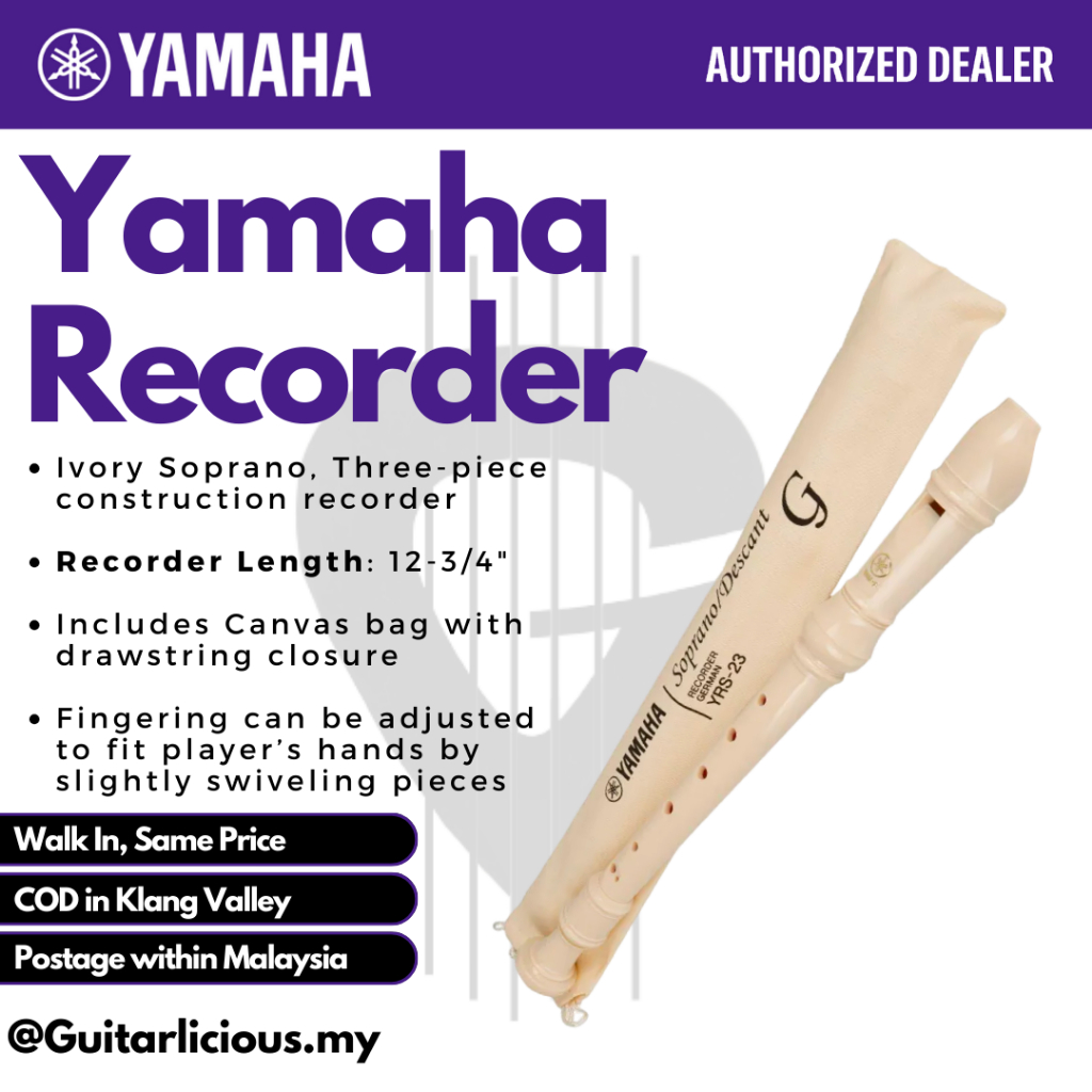 Yamaha Soprano Recorder/Descant (EM / YRS-23 / YRS23 / YRS 23 ...