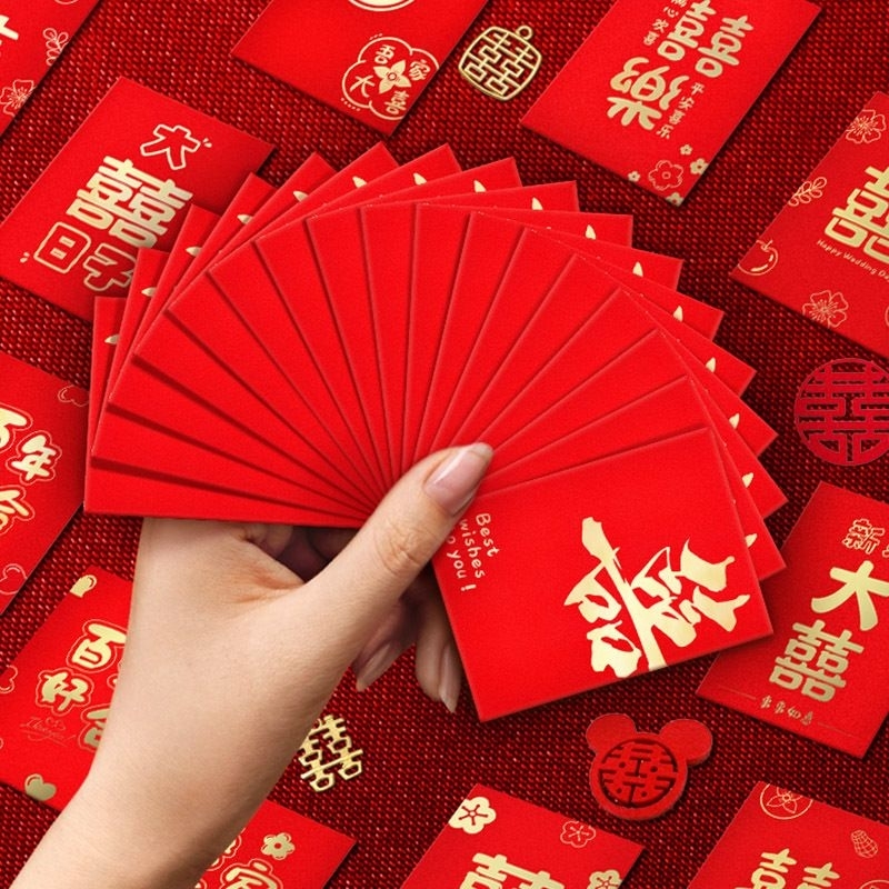 (Ready Stock 🇲🇾) 10 Pcs/Pack🧧 Red Packet Wedding Angpao Packet Money ...