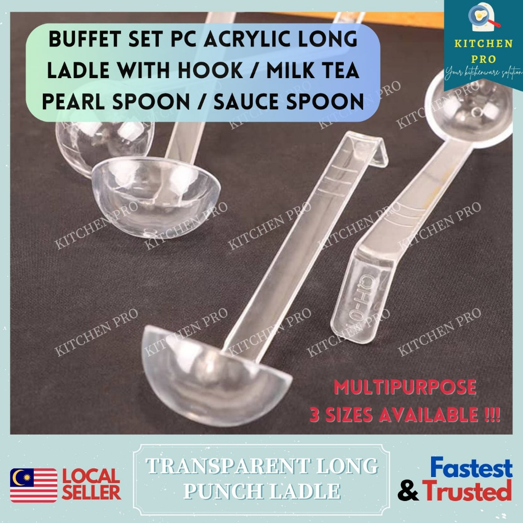 𝐊𝐈𝐓𝐂𝐇𝐄𝐍 𝐏𝐑𝐎 | PC Acrylic Transparent Long Ladle With Hook / Milk Tea ...