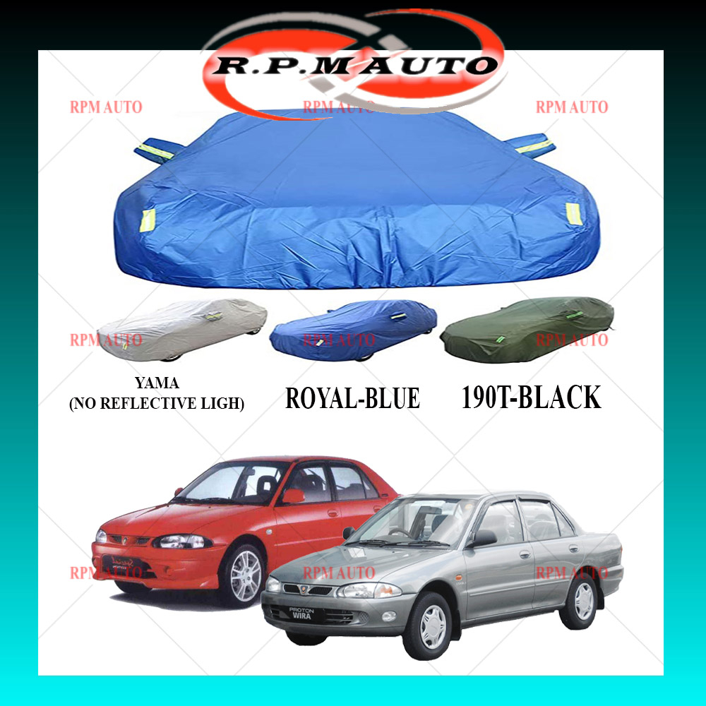 Proton Wira High Quality Car Cover 190T Yama Royal-Blue Peva Penutup ...