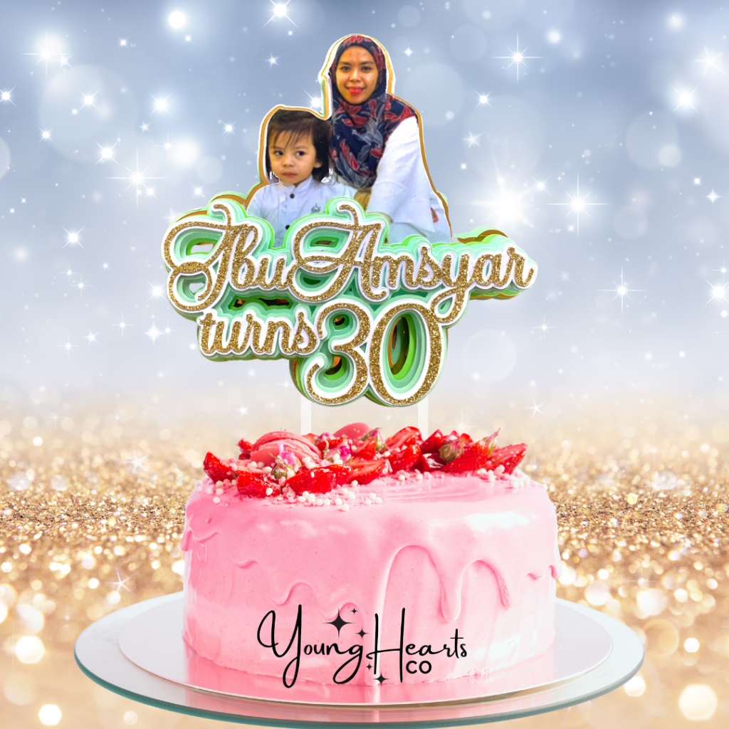 Custom Floating Cake Topper | Personalize Names & Photo | Wedding ...