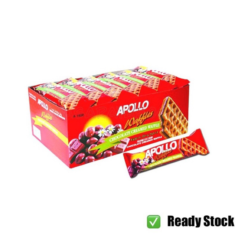 1600/1608/1601/1606 Apollo Chocolate/Pandan/Strawberry/Milk Waffles (36 ...