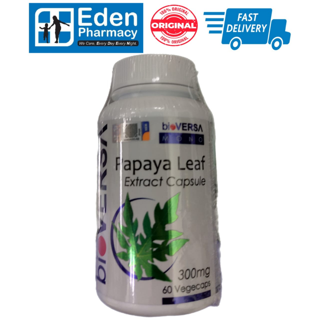 bioVERSA MONO Papaya Leaf Extract Capsule 300mg x 60 vegecap | Shopee ...