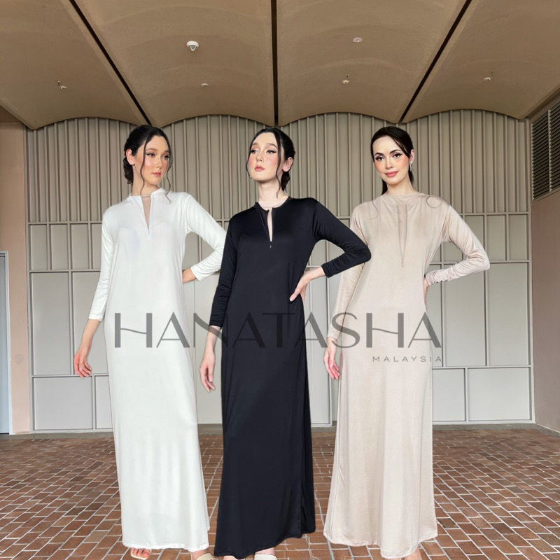 LONG SLEEVE INNER DRESS WITH BF ZIP | INNER DRESS LENGAN PANJANG ...