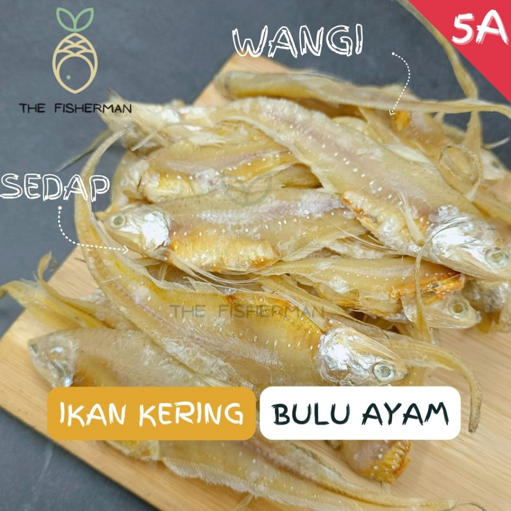 🔥Ikan Masin Bulu Ayam 1kg Ikan Kering Bulu Ayam Ikan Bulu Ayam Kering ...
