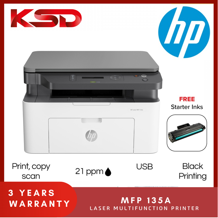 HP LaserJet Multi Function Printer MFP 135a / 135w Wireless / Print ... HP LaserJet Multi Function Printer MFP 135a / 135w Wireless / Print ...