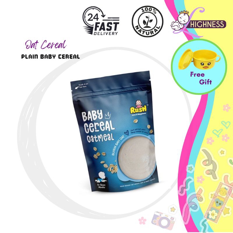 RUSH Baby Food Oat & Barley Natural Basic Cereal Bijirin Asas Makanan ...