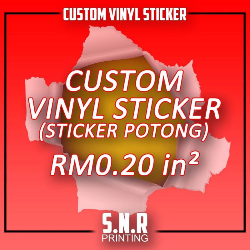 Custom Cutting Vinyl Sticker / Sticker Potong Custom Murah / Sticker ...