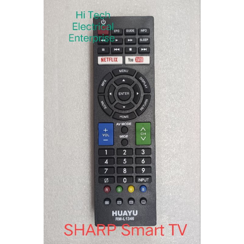 HUAYU UNIVERSAL SHARP SMART TV REMOTE CONTROL (RM-L1346) | Shopee Malaysia