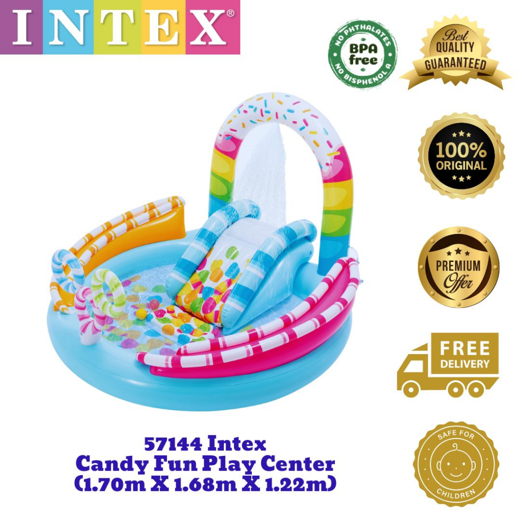 57144 Candy Fun Inflatable Play Center w/ Slide (1.70m X 1.68m X 1.22m ...