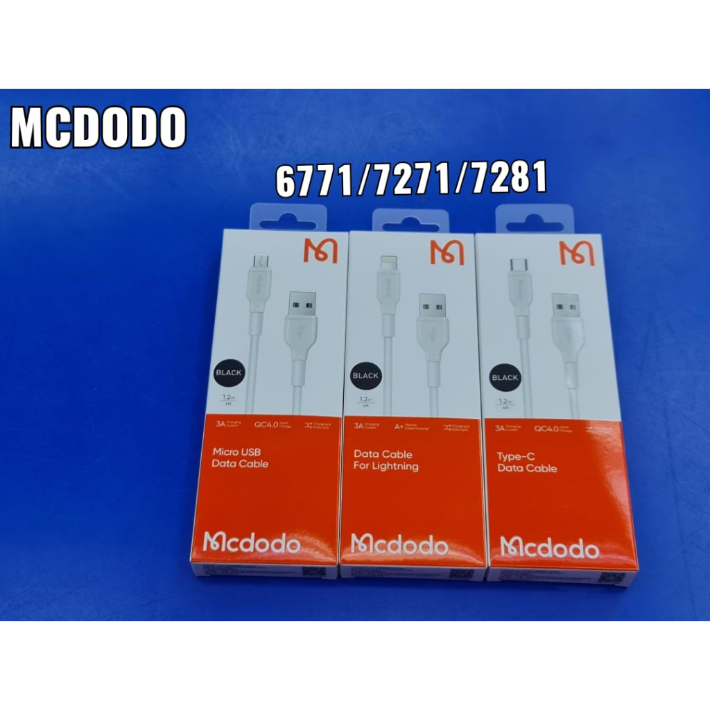 Original Mcdodo 3A / 1200mm Fast Charge Cable | Shopee Malaysia