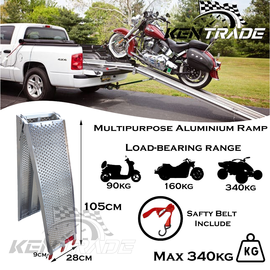 4x4 Motorcycle Folding Ladder Ramp for Transport Tangga Motor - Anti ...