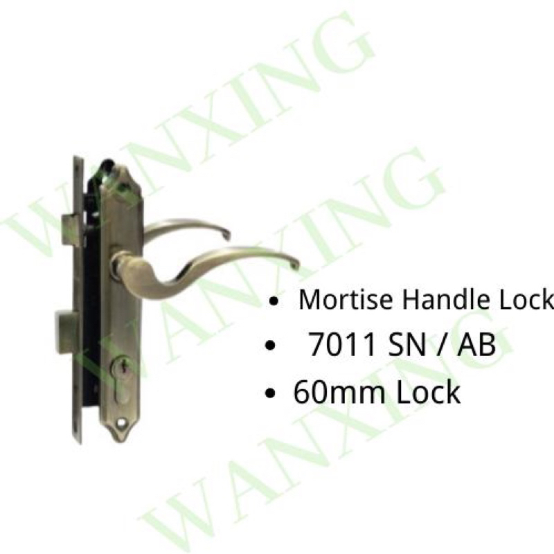 7011 Mortise Door Lock / Mortise Handle Lock (7011SN/7011AB) | Shopee ...