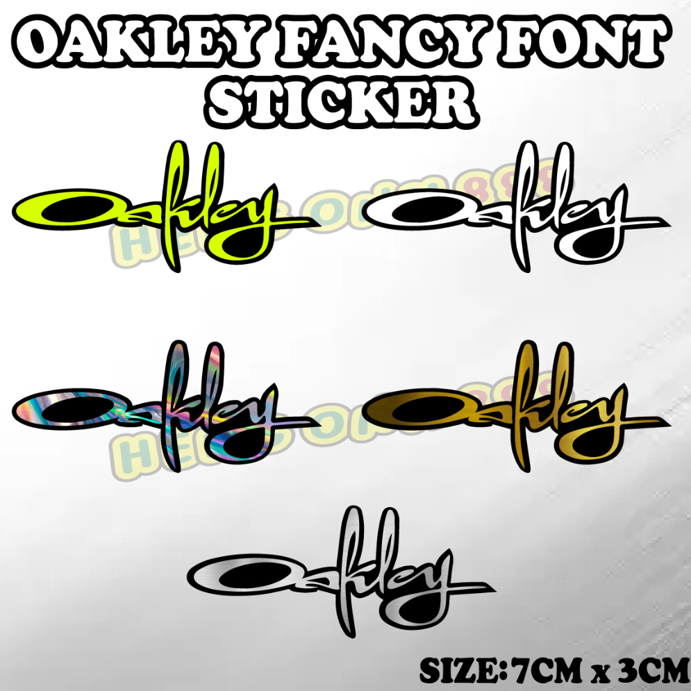 STICKER OAKLEY FANCY FONT 🔥Cutting Sticker🔥SPECIAL COLOUR TO CHOOSE🔥 ...