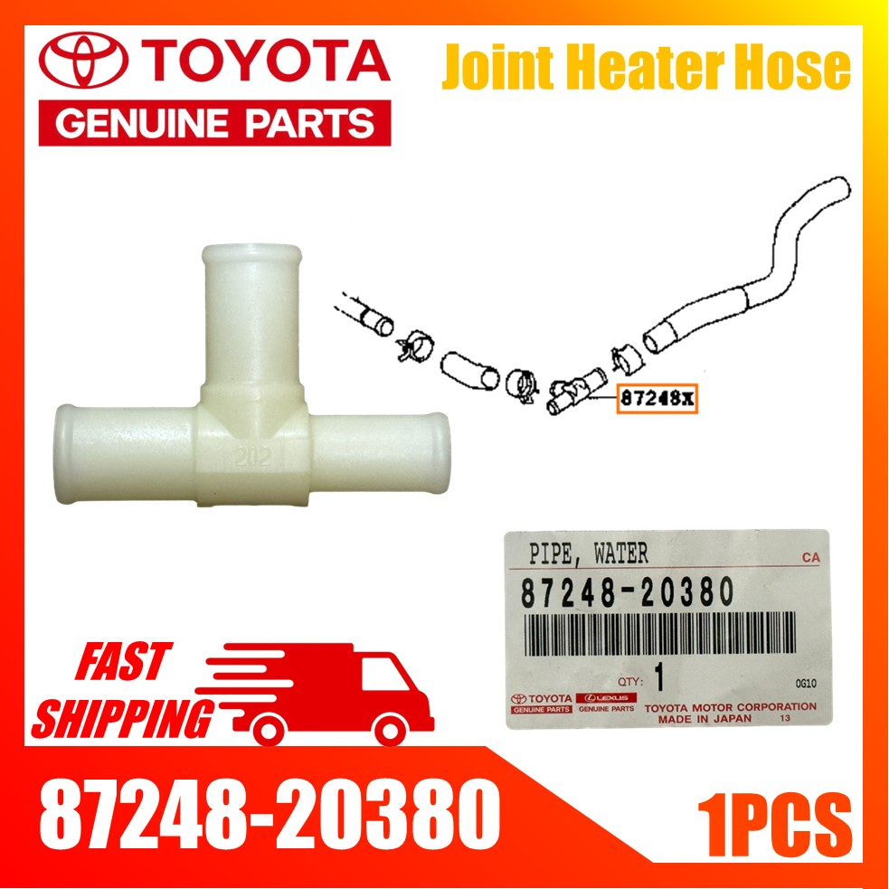 Genuine Toyota Joint Heater Hose 87248-20380 – Wish / Estima / Alphard ...