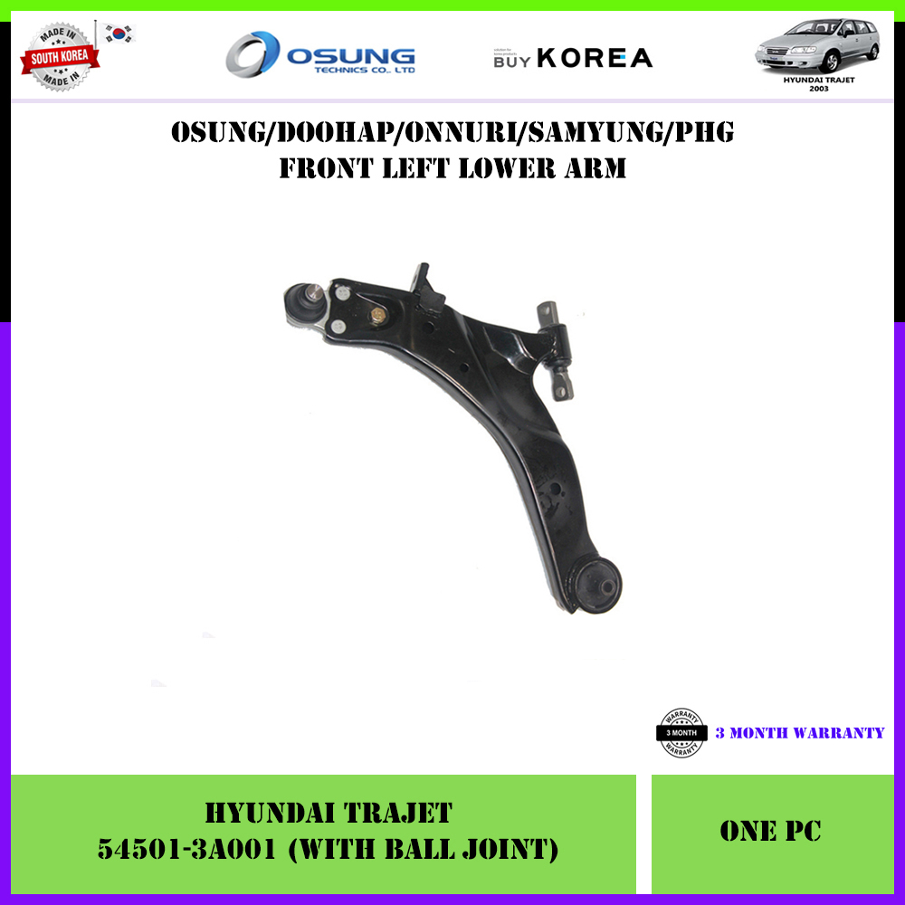 Hyundai Trajet Front Suspension Lower Arm With Ball Joint (Left 54501 ...