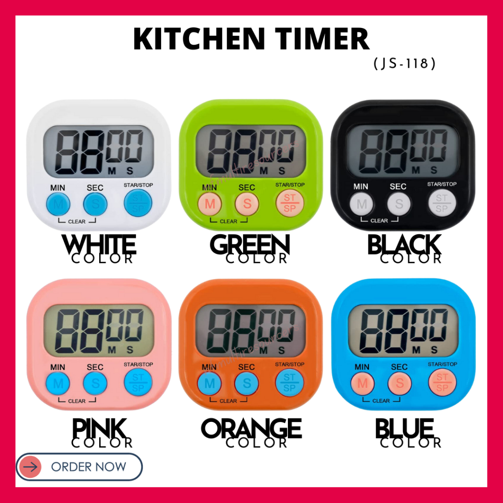 LCD Digital Kitchen Timer Cooking Baking Oven Timer Loud Alarm Clock ...