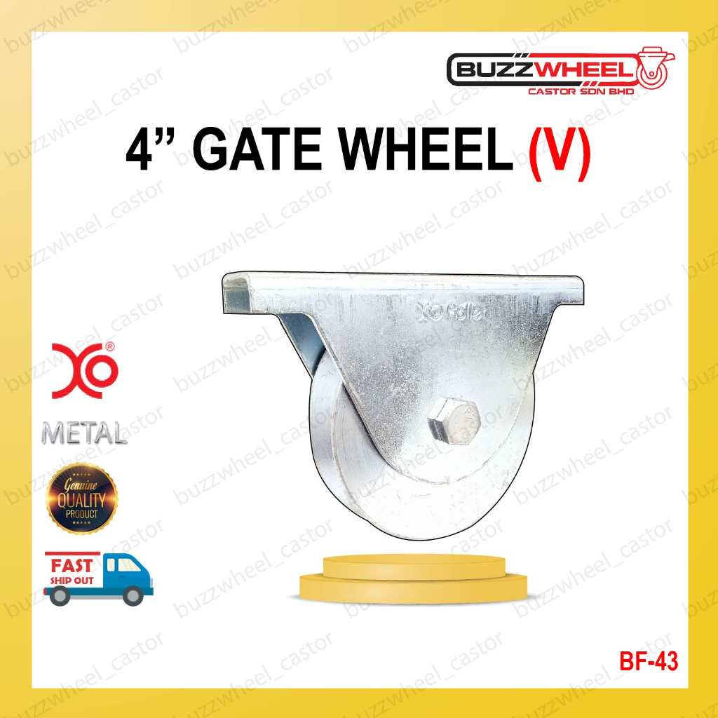 4" BF-43 (100MM X 23MM V-GROOVE) METAL SHORT BRACKET SLIDING GATE ...