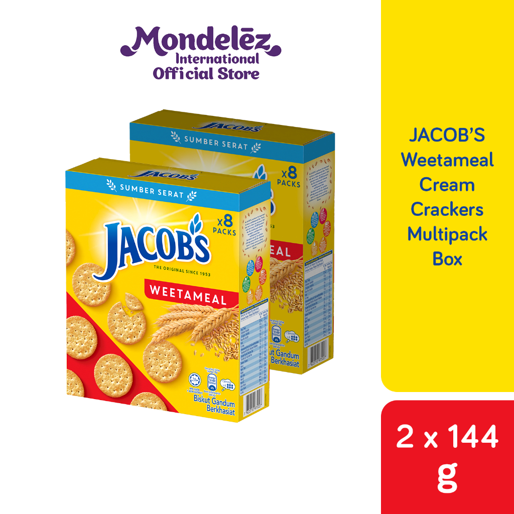 [Bundle of 2] Jacob's Cream Cracker/Weetameal Multipack (216g / 144g ...