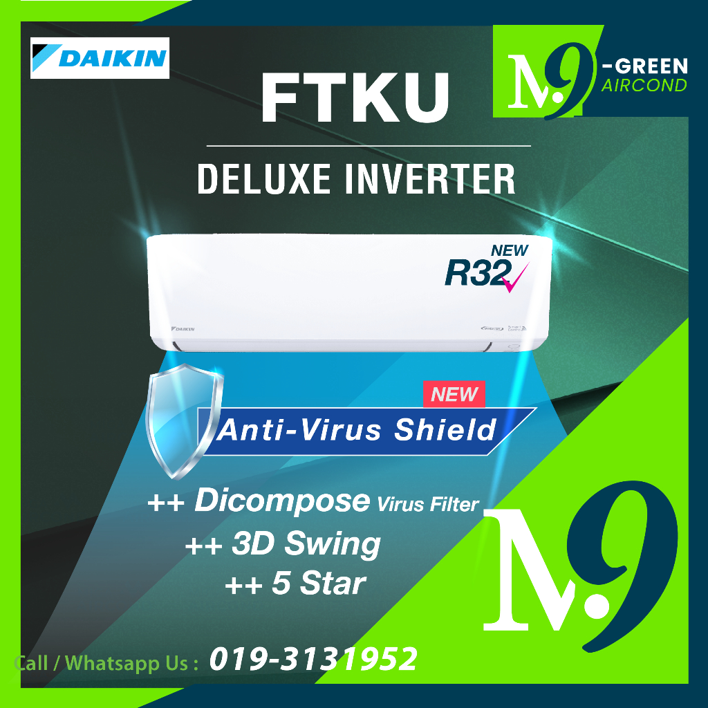 [MIGA]Daikin R32 Deluxe Inverter Air Conditioner FTKU Series ...