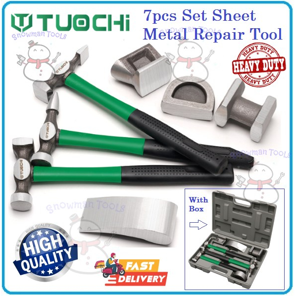 TUOCHI 7PCS sheet metal hammer set Panel Marget CAR BODY auto fender ...