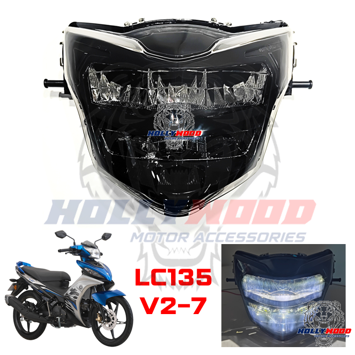 LAMPU DEPAN LED LC135 NEW LC v2-v7 HEAD LAMP DP ZHIPAT IMPORT HOLLYWOOD MOTORSPORT | Shopee Malaysia