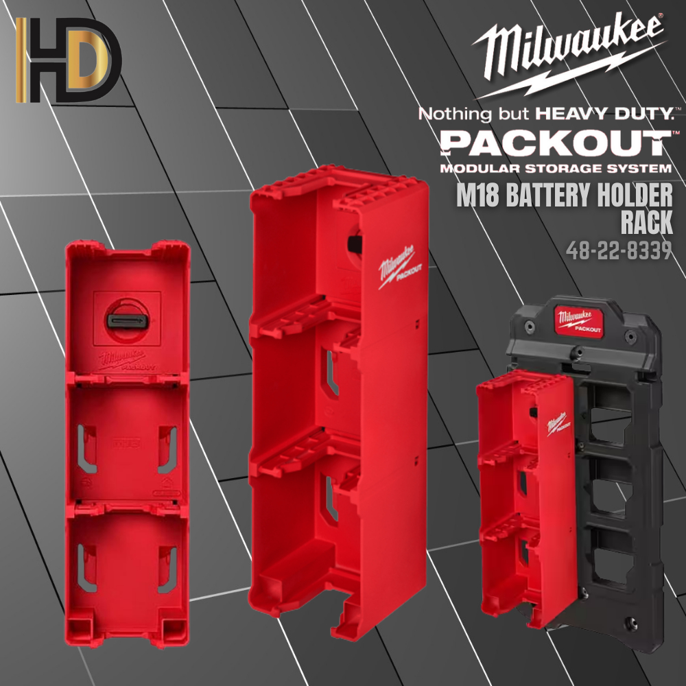 Milwaukee PACKOUT M18 Battery Rack / Milwaukee PACKOUT Compact M18 ...