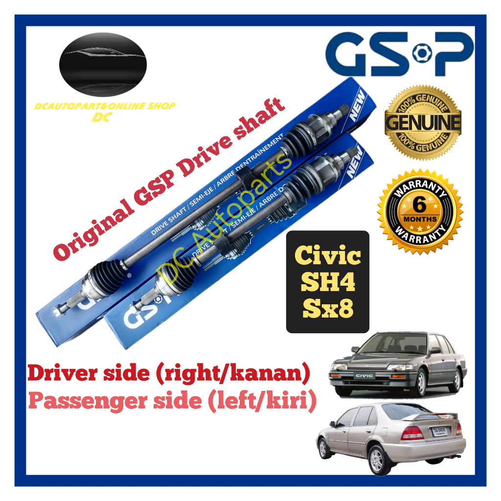 GSP DRIVE SHAFT HONDA CIVIC SH4 CITY SX8 3A2 3A3 TYPE Z TYPE S RIGHT ...