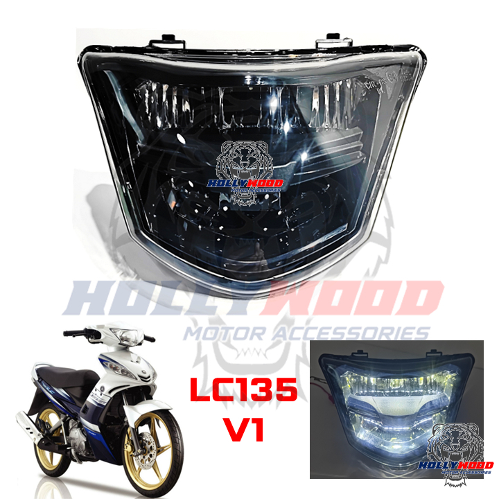 LAMPU DEPAN LED LC135 v1 HEAD LAMP DP ZHIPAT IMPORT HOLLYWOOD MOTORSPORT | Shopee Malaysia