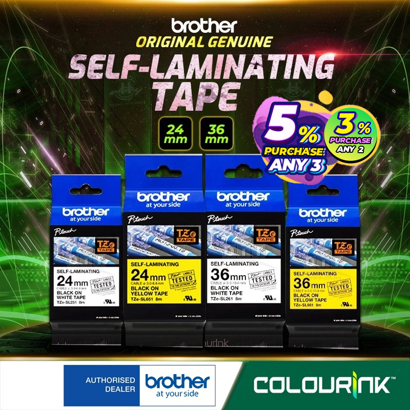 Brother Original Genuine Self-Laminating Tape TZe-SL251 TZe-SL261 TZe ...