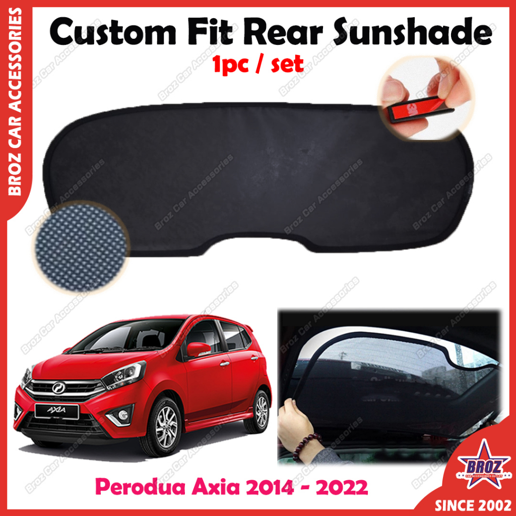 For Perodua Axia 14-22 Car Rear Sunshade Rear Windscreen Custom Fit OEM ...