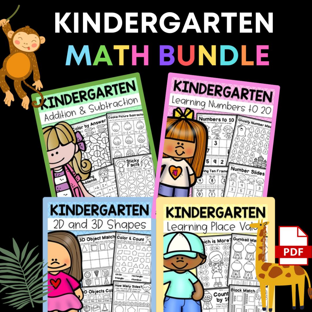 170(PDF) Kindergarten Addition Subtraction Learning Number 4 sets ...
