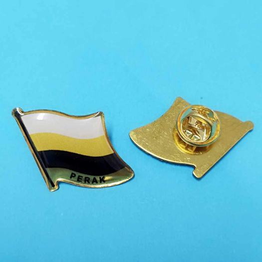 Perak State Flag Collar Pin Press Pin with logo Perak Negeri Malaysia ...