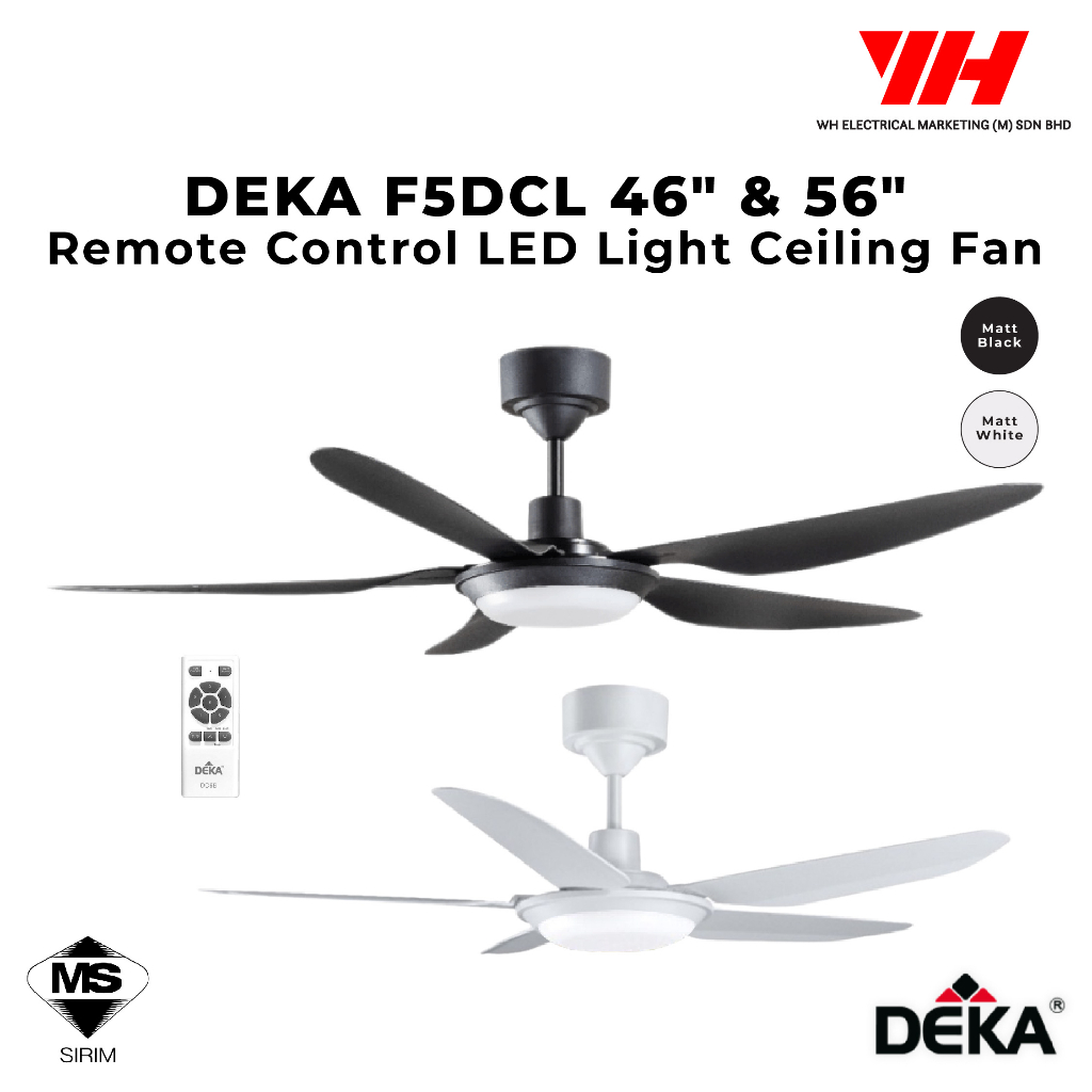 💥NEW💥 DEKA Kronos F5DCL 46" / 56" Remote Control LED Light Ceiling Fan ...