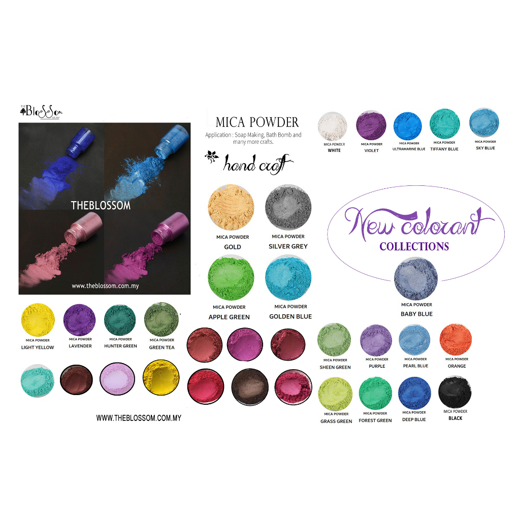 Mica Soap Colouring Powders (all Warm / Cool Colour )/ Pewarna Sabun ...