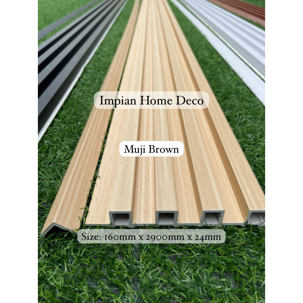 Fluted Wall Panel WPC and L Profile (1450x160mm-2pc) | Shopee Malaysia