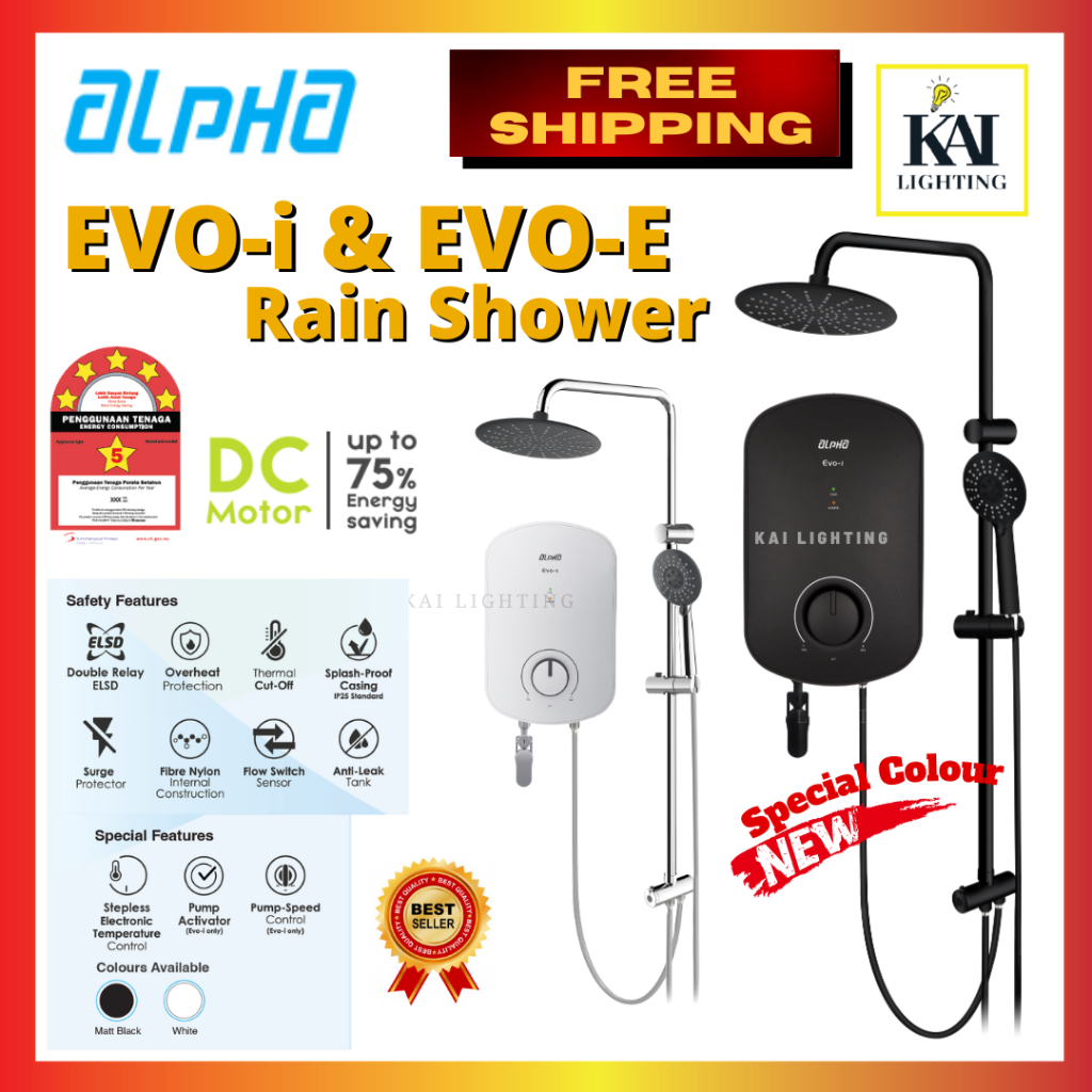(NEW ARRIVAL!!) Alpha Evo i/ Evo E DC Pump or Non Pump Instant Water Heater | Shopee Malaysia