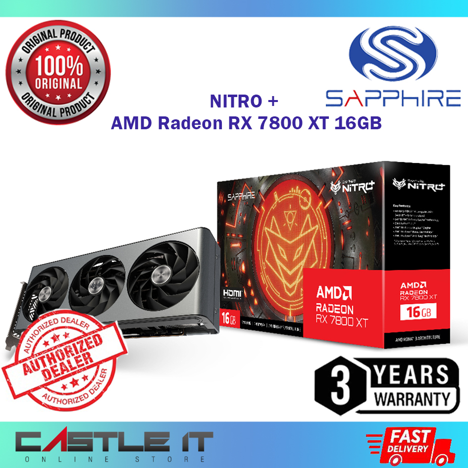 Sapphire RX7800XT NITRO+ PULSE AMD ATI RADEON RX 7800 XT GAMING OC 16GB ...