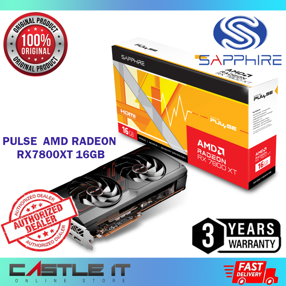 Sapphire RX7800XT NITRO+ PULSE AMD ATI RADEON RX 7800 XT GAMING OC 16GB ...