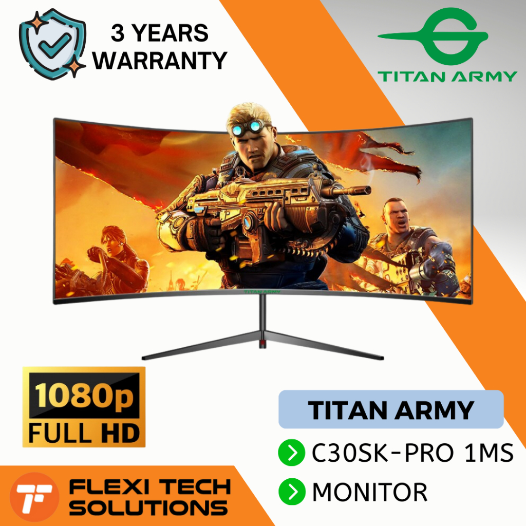Flexi Tech TITAN ARMY 30 inch Curved Ultrawide 200Hz 1ms Gaming Monitor ...