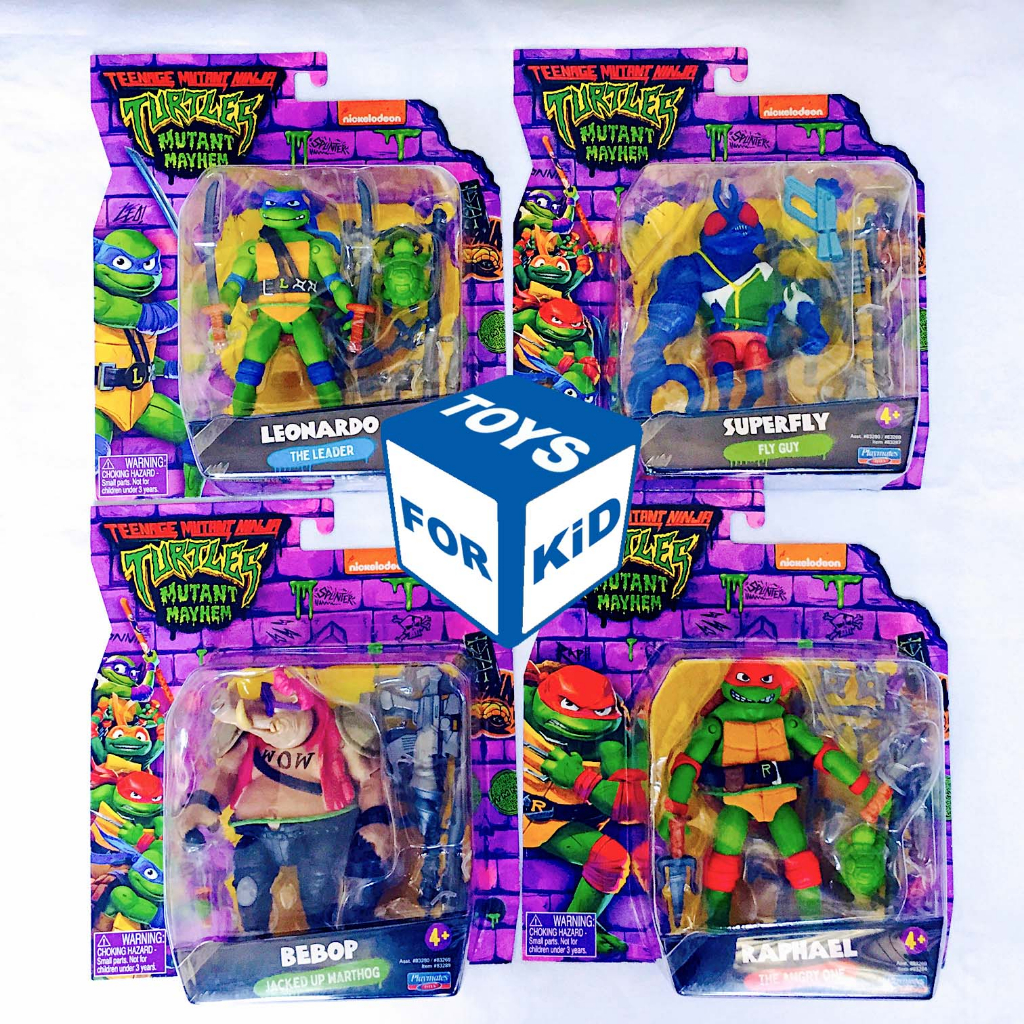 TMNT 4 Pack Set Teenage Mutant Ninja Turtles: Mutant Mayhem (Leonardo ...