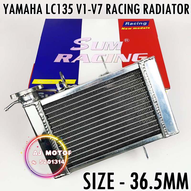 YAMAHA LC135 LC V1-V7 36.5MM RACING RADIATOR ALLOY & BLOWER COOLANT ...