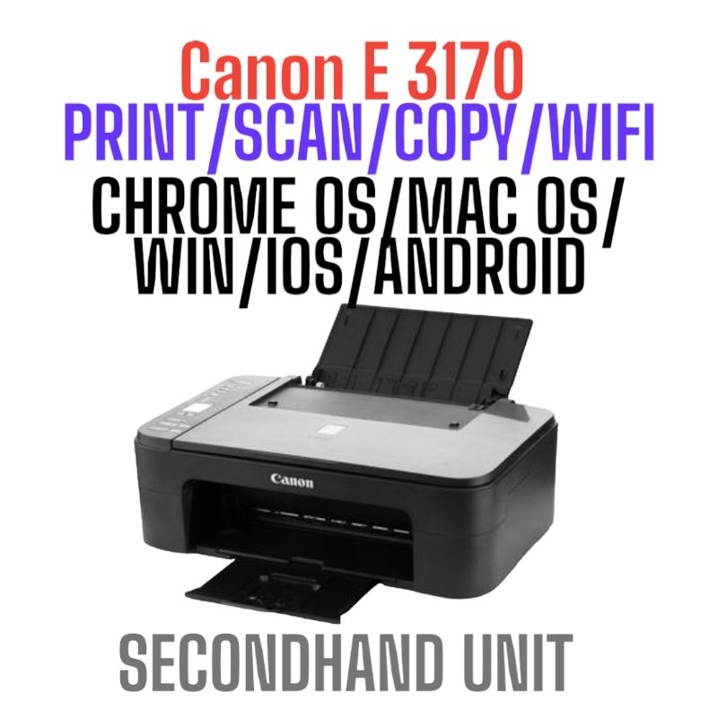 CANON E3170 ALL IN ONE PRINTER CAN SUPPORT CHROMEBOOK | Shopee Malaysia