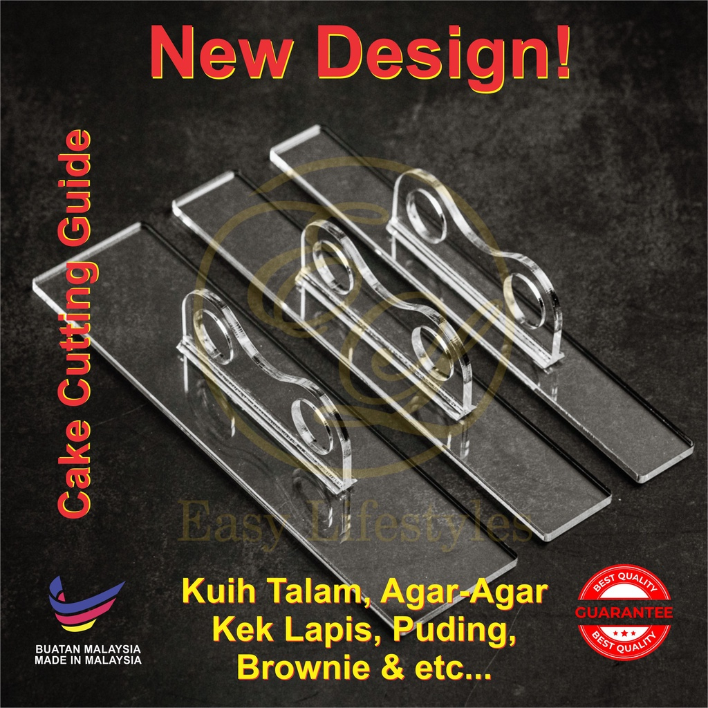 8 / 9 / 10 Inch Cake Cutting Guide / Pembaris Kuih Talam ⭐ Puding ⭐ Kek ...