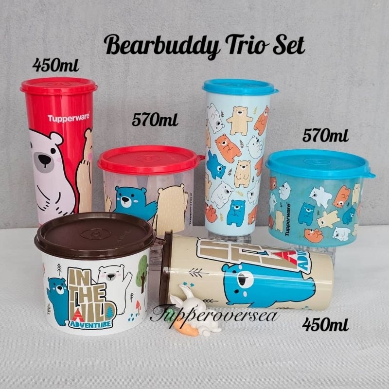 Tupperware Bearbuddy Trio Set (2PCS) - Pawsome Pals / Bear Hugs / Fuzzy ...