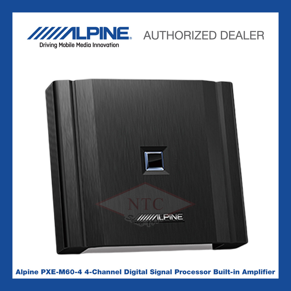 ALPINE Car Audio PXE-M60-4 4-Channel Digital Signal Processor with Built-in Amplifier, DM-Series ...