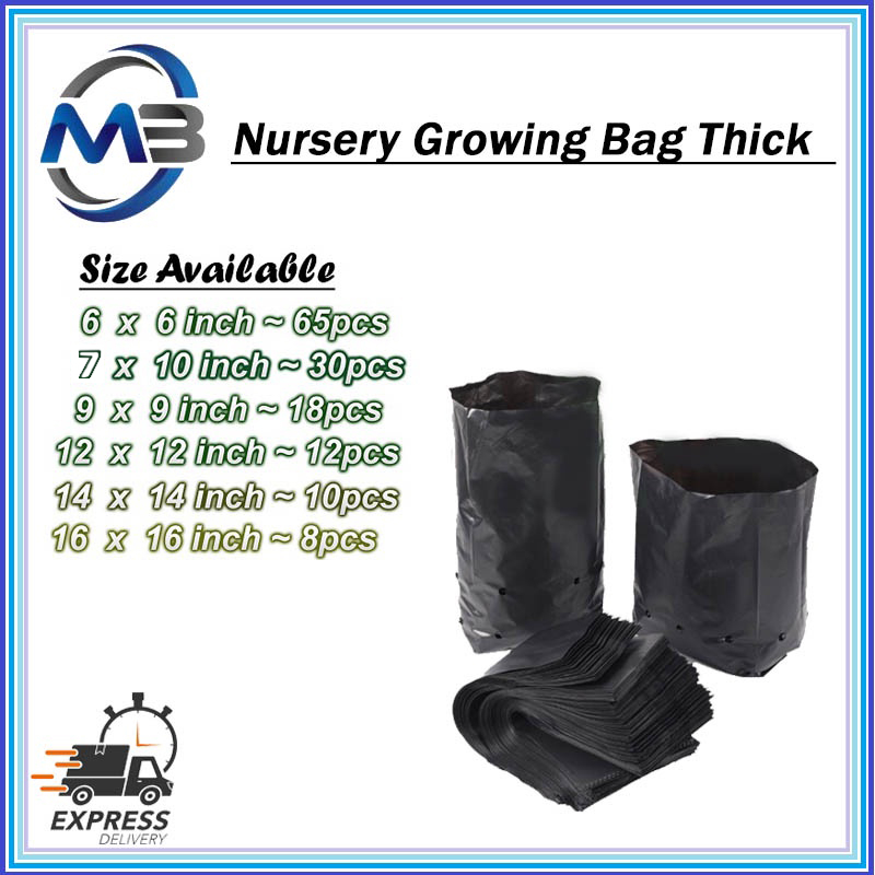 Black Polybag Thick Fertigasi Polibag Hitam Nursery Plastik Semaian ...