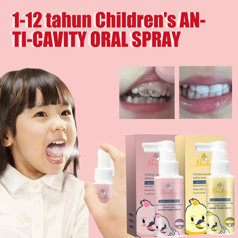 Children's oral anti-cavity probiotic spray 1-12 tahun kanak-kanak ubat ...