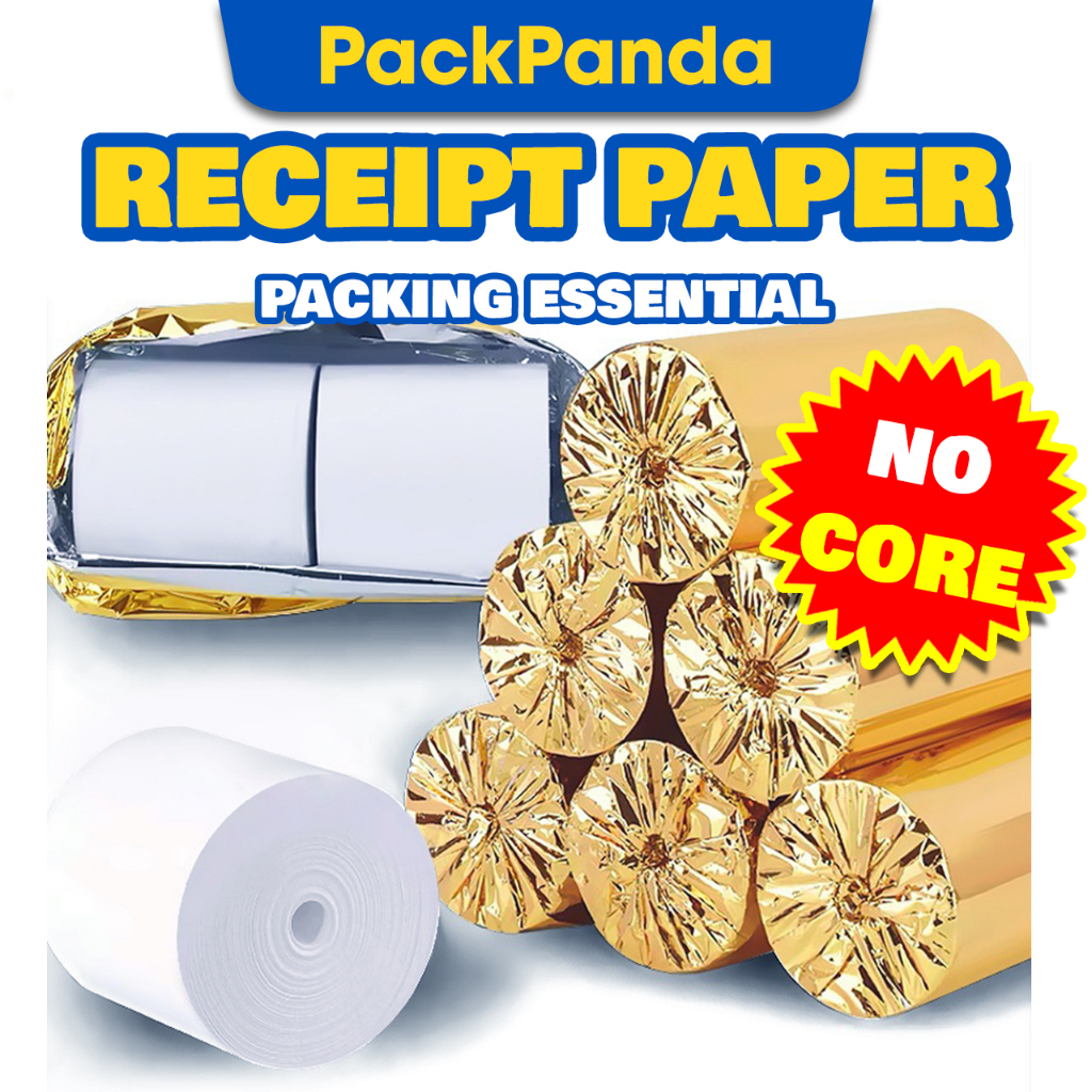 Coreless Thermal Receipt Paper Roll Thermal Receipt Paper Roll Kertas ...